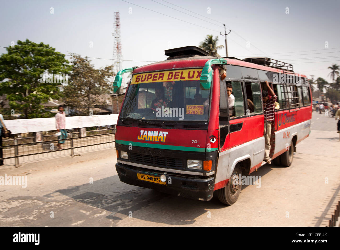 India, Assam, Mangaldai, local transport, Super Delux privately owned ...