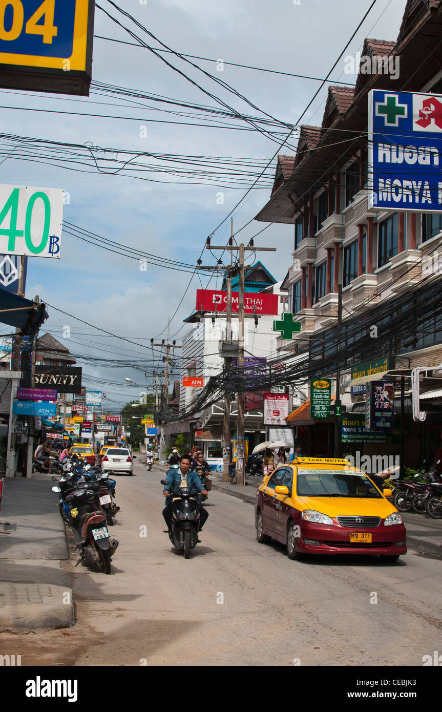 The Quieter End of the Main Street, Chaweng, Koh Samui, Thailand Stock ...