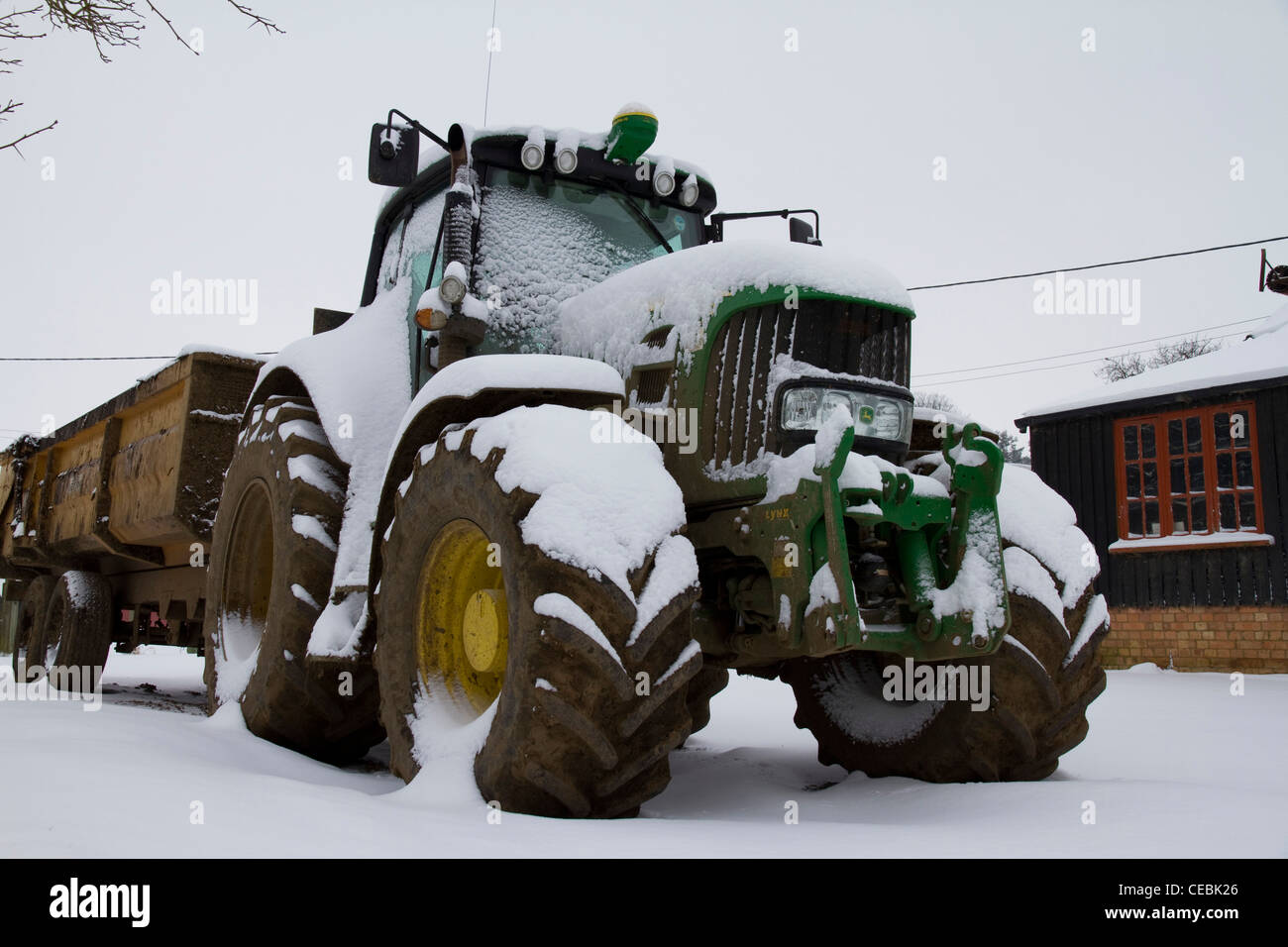 Tractor trailer snow hi-res stock photography and images - Alamy