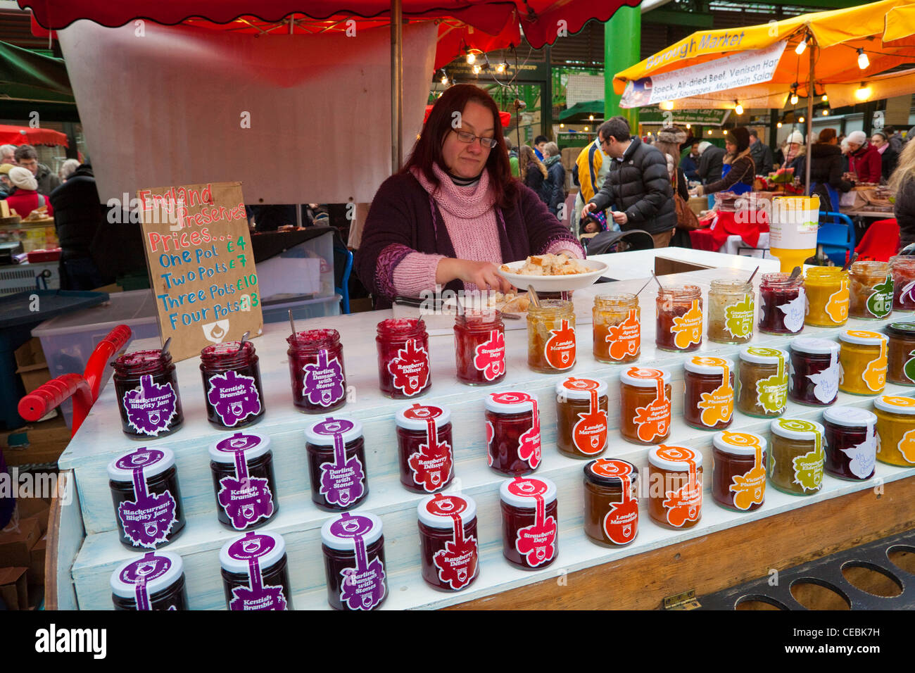 Jam jars display market hi-res stock photography and images - Alamy