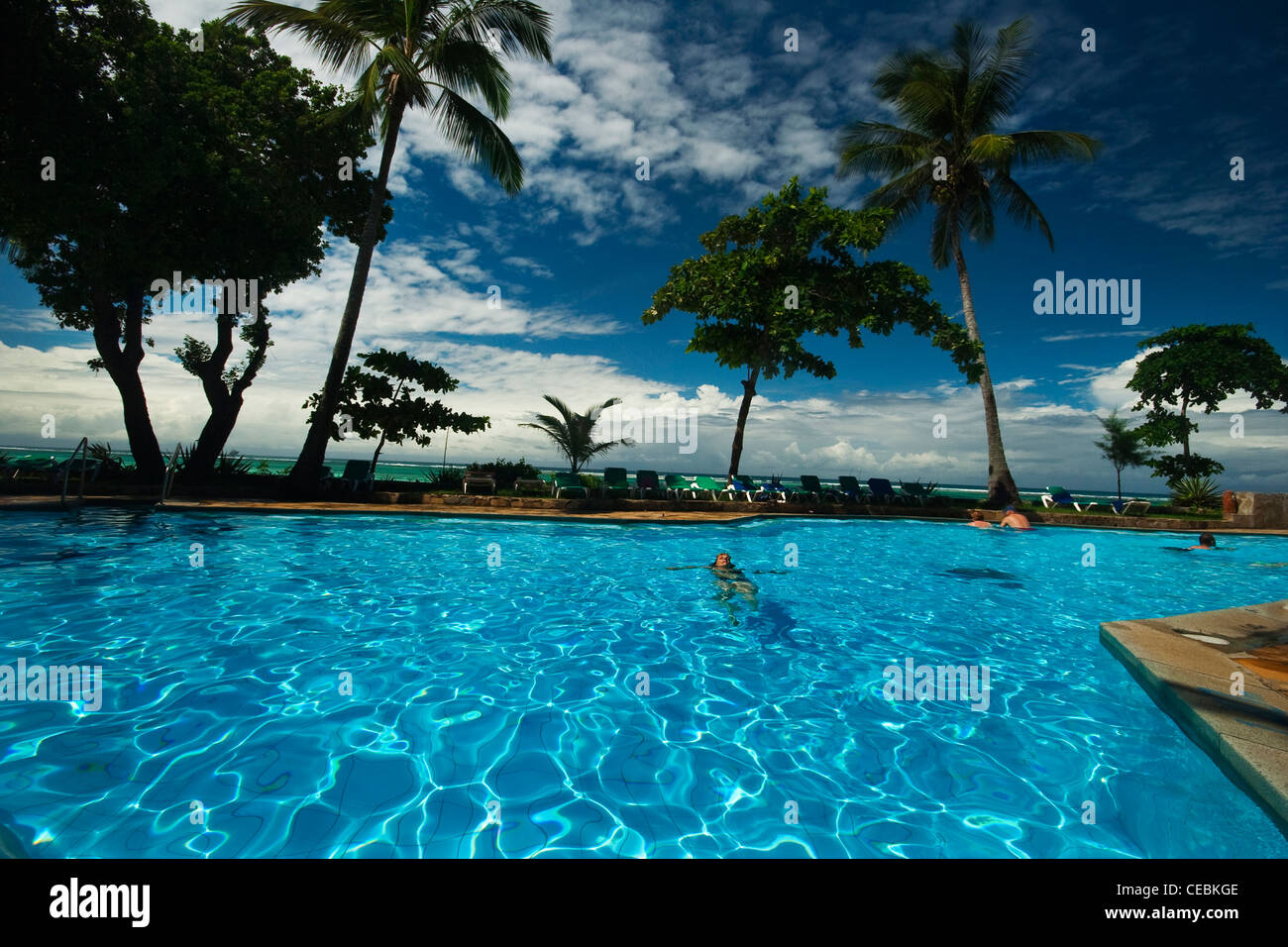 Luxury swimming pool on a beach resort in Mombasa in Kenya,Africa Stock ...