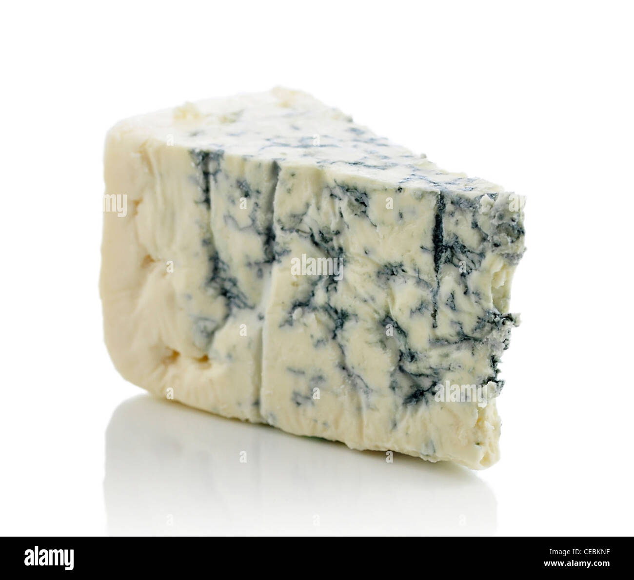 blue cheese on white background Stock Photo - Alamy