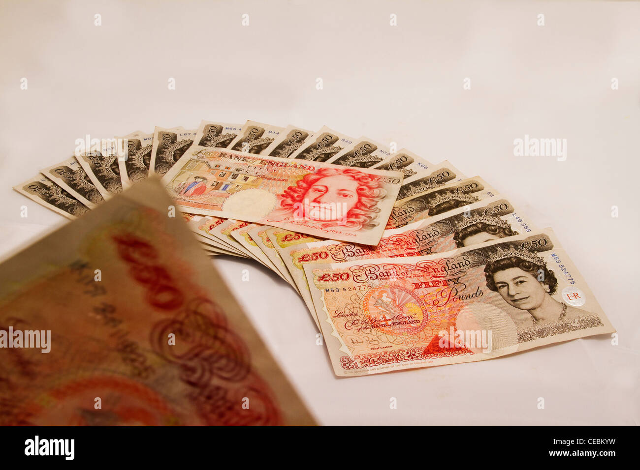 Fifty Pound notes Stock Photo - Alamy
