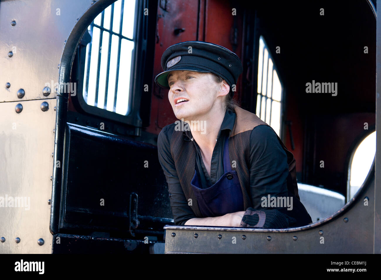 Steam locomotive pulling a train on the Llangollen Railway with the ...