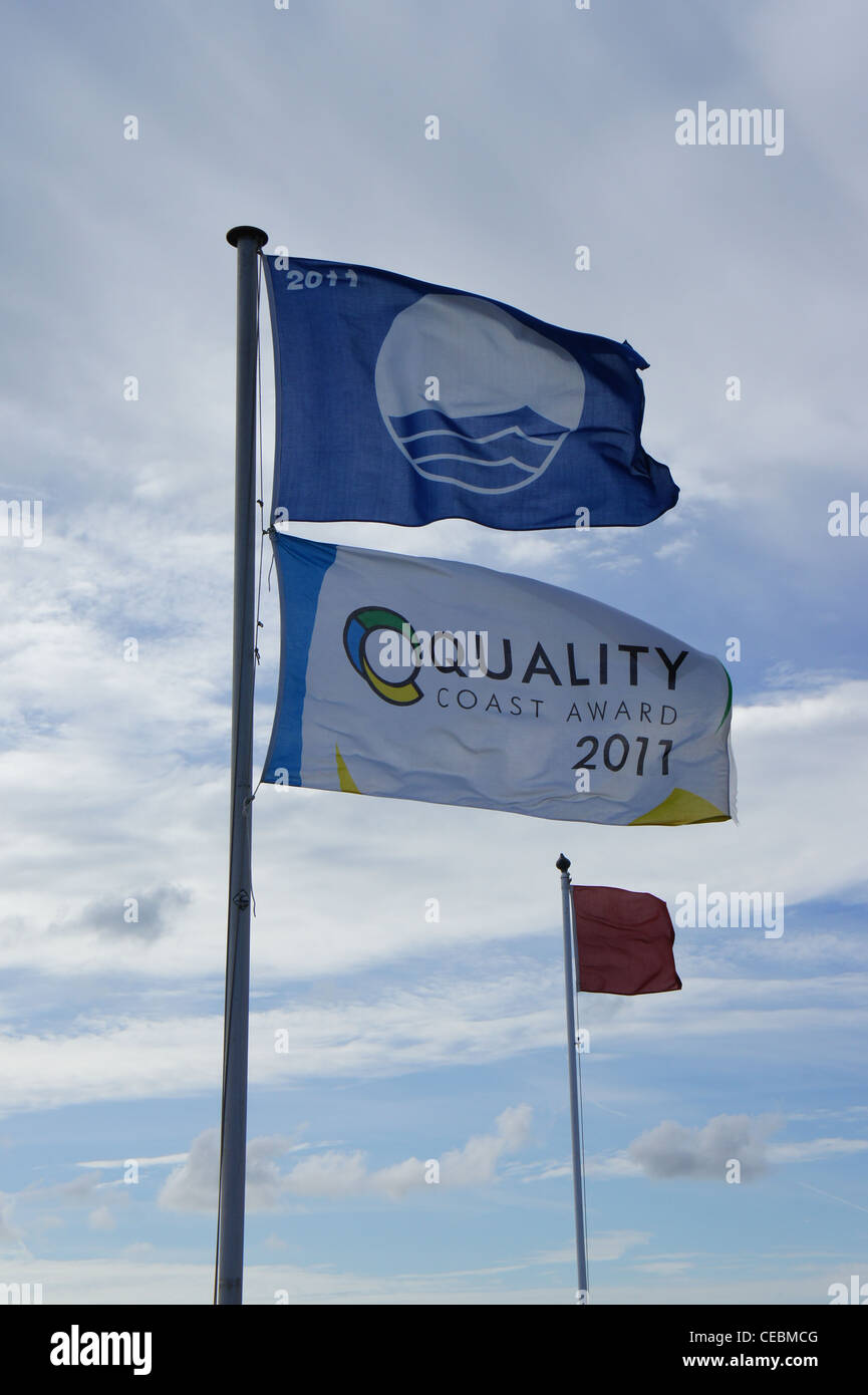 Quality coast award flag 2011at Paignton Stock Photo - Alamy