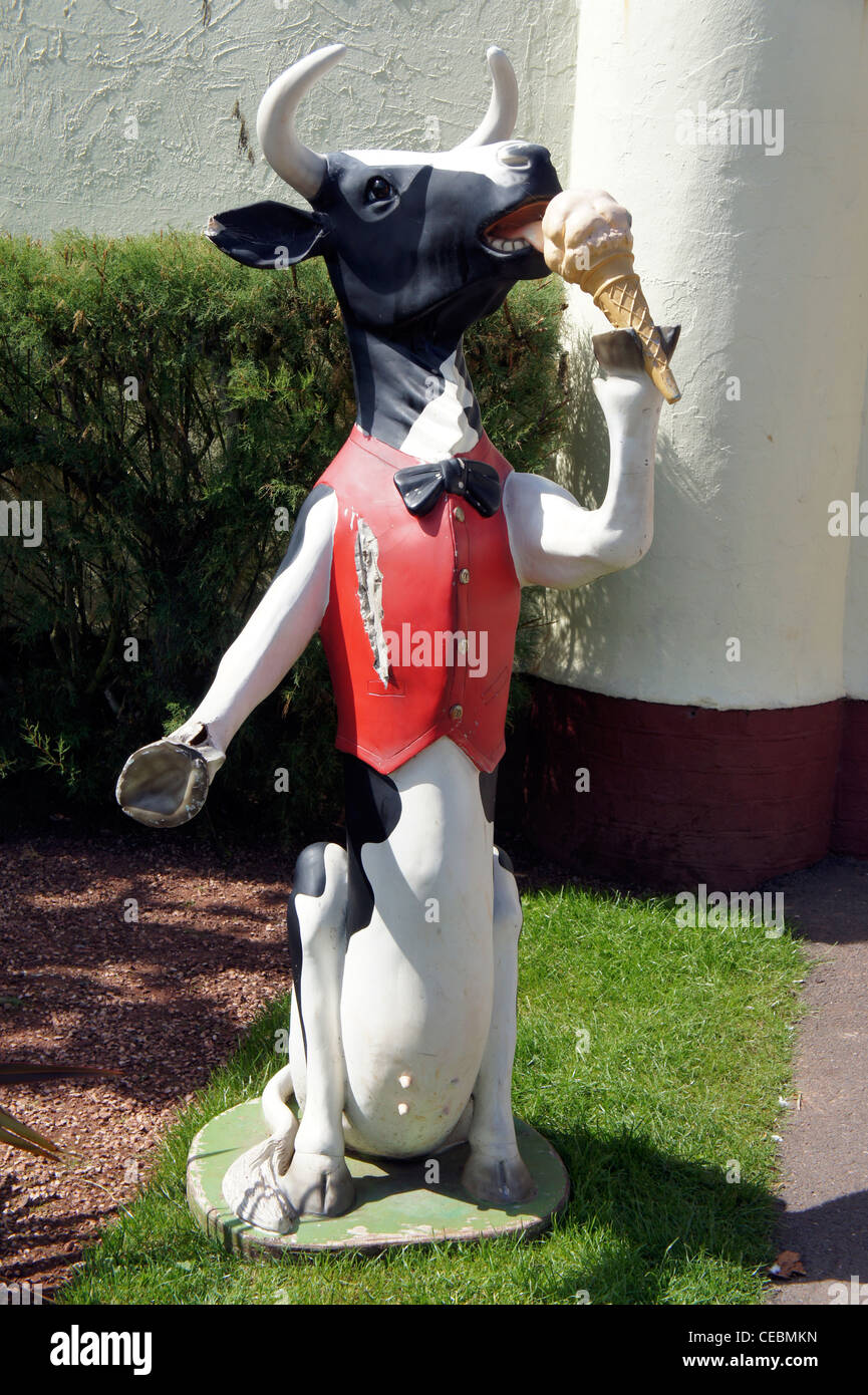 model cow eating ice cream cone Stock Photo - Alamy