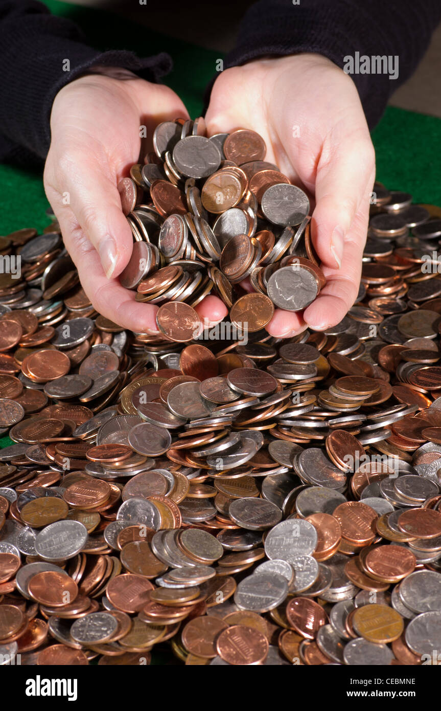 Assorted us coins hi-res stock photography and images - Alamy