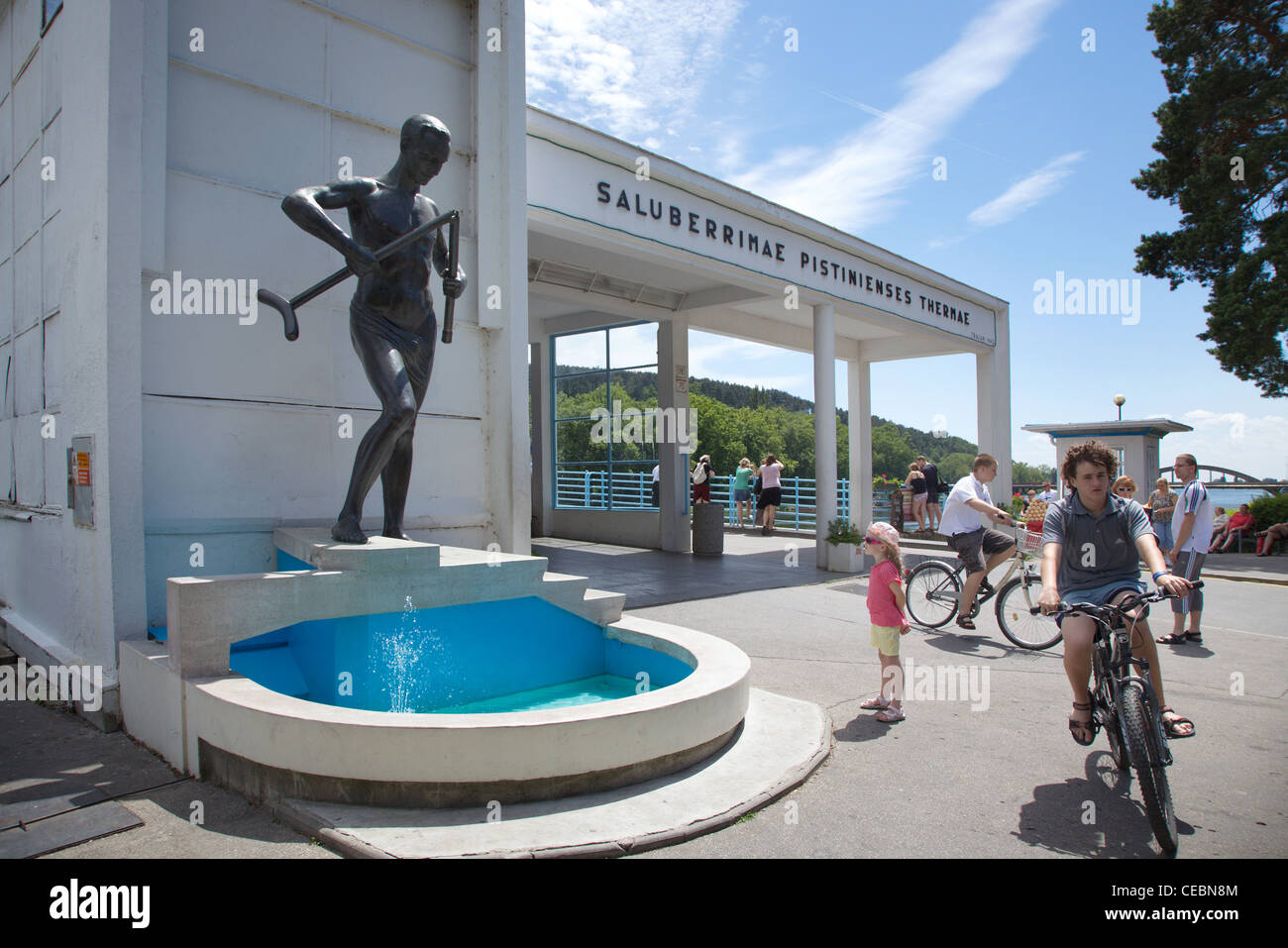 Piestany, Piešťany, Slovakia, Slovak, Republic, spa, city, town, statue ...