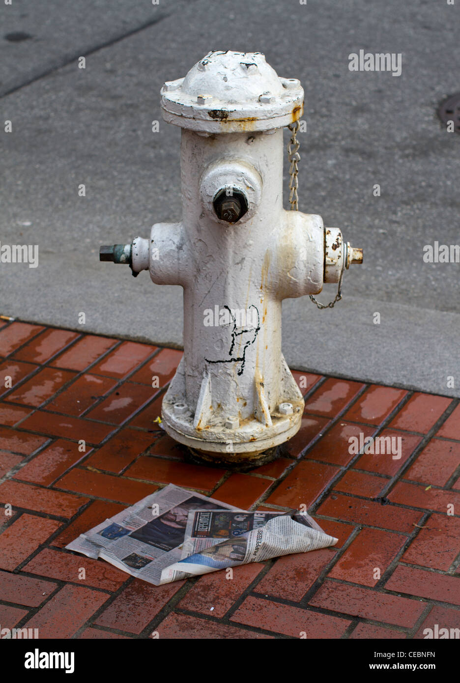 A San Francisco fire hydrant apparently reading a newspaper Stock Photo ...