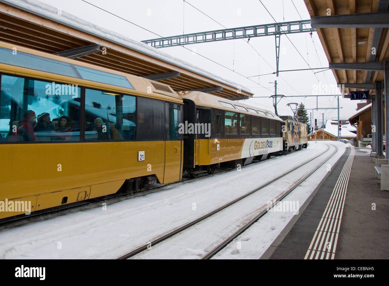 Train station, Gstaad, Switzerland Stock Photo - Alamy