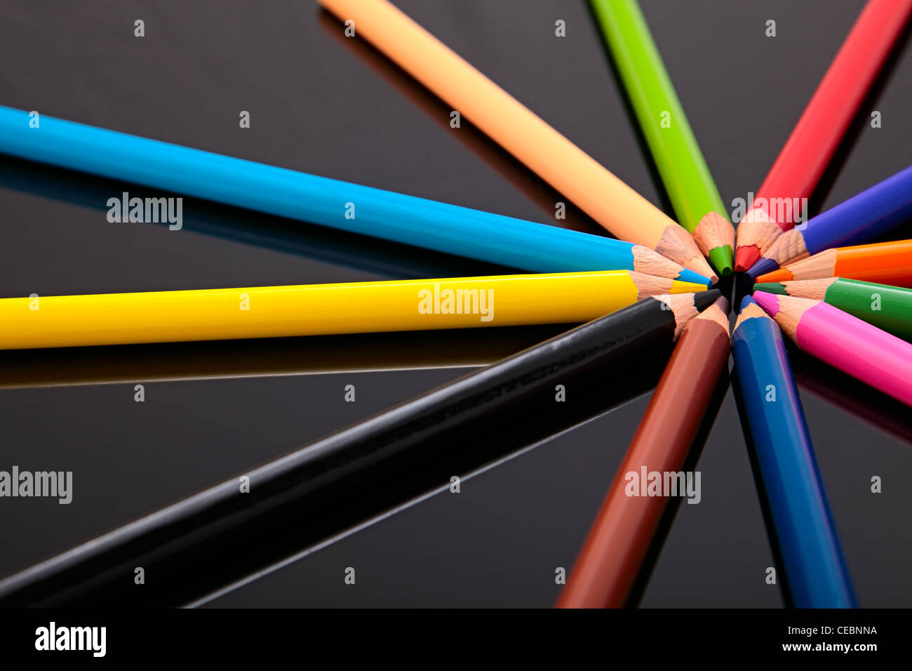 many colored pencils Stock Photo - Alamy