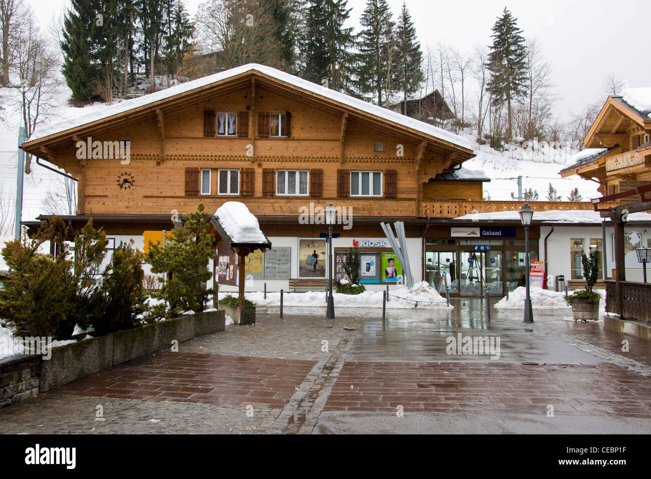 Train station; Gstaad, Switzerland Stock Photo - Alamy
