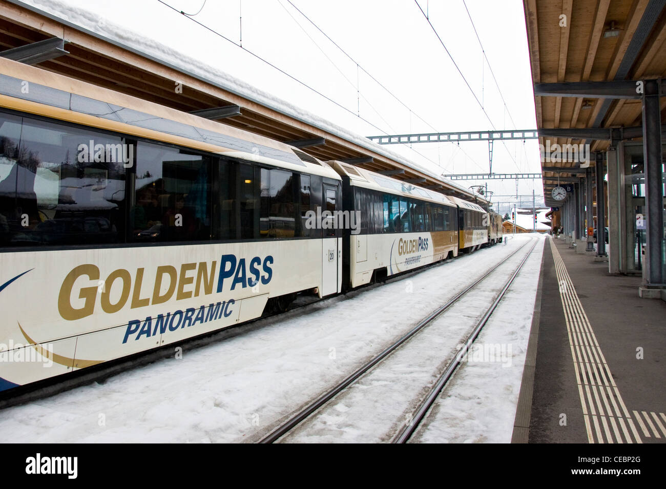 Train station, Gstaad, Switzerland Stock Photo - Alamy