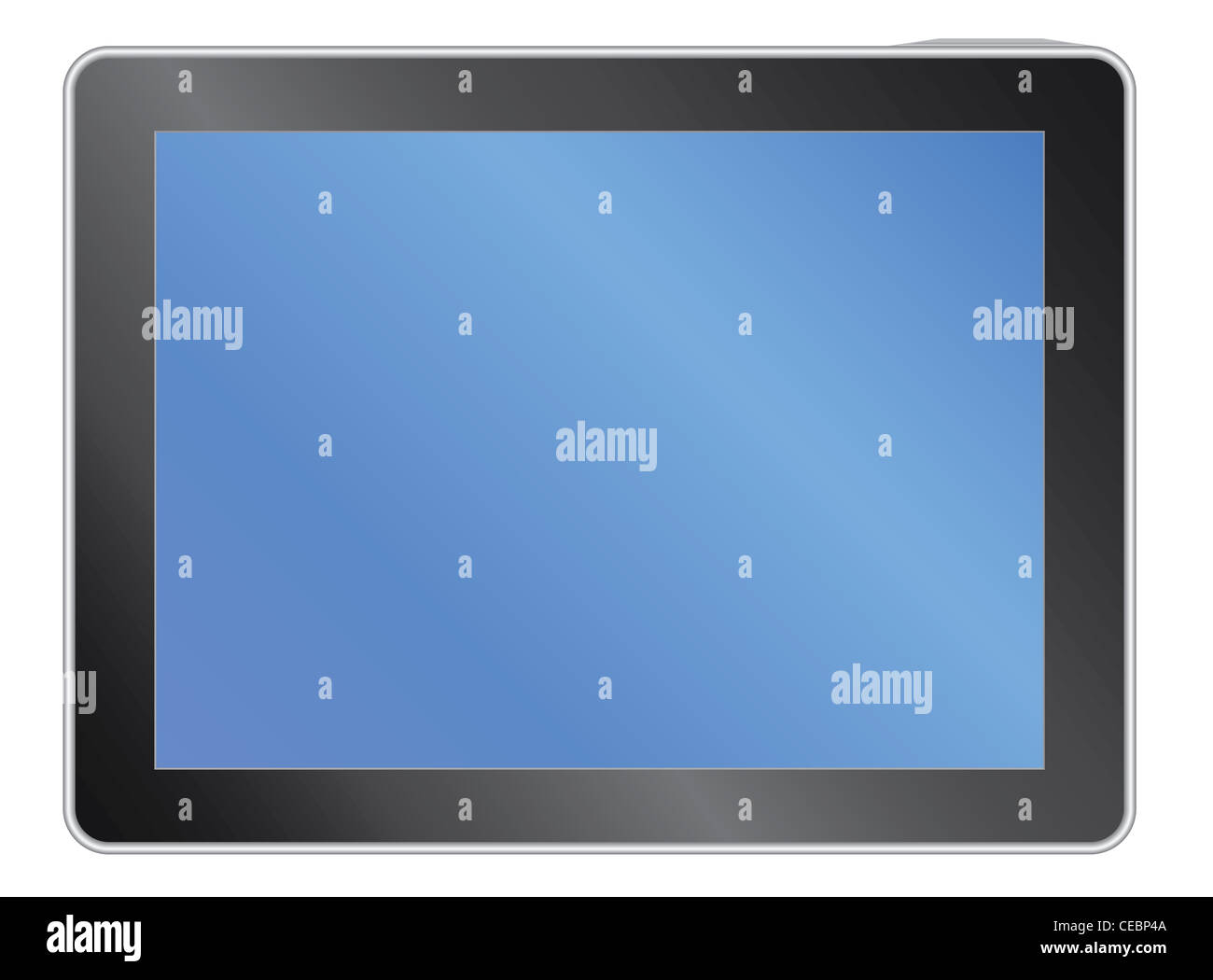 tablet with blank blue screen illustration Stock Photo - Alamy