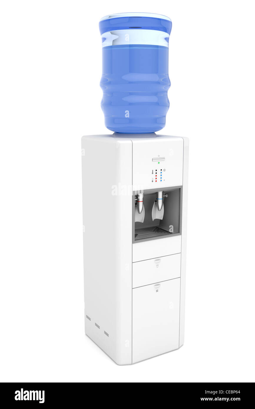 Water cooler on white background Stock Photo - Alamy