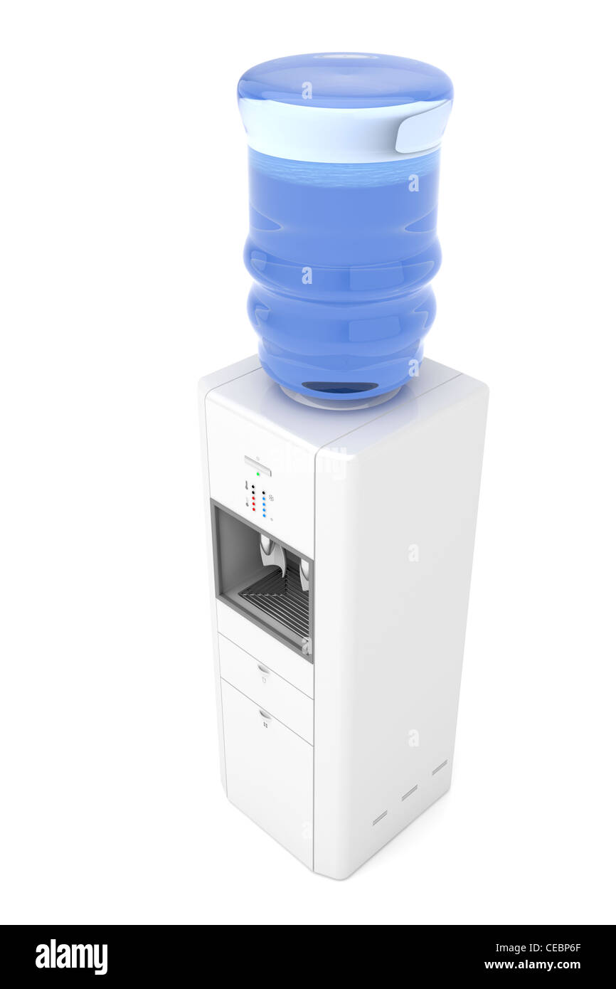 Water dispenser isolated on white background Stock Photo - Alamy