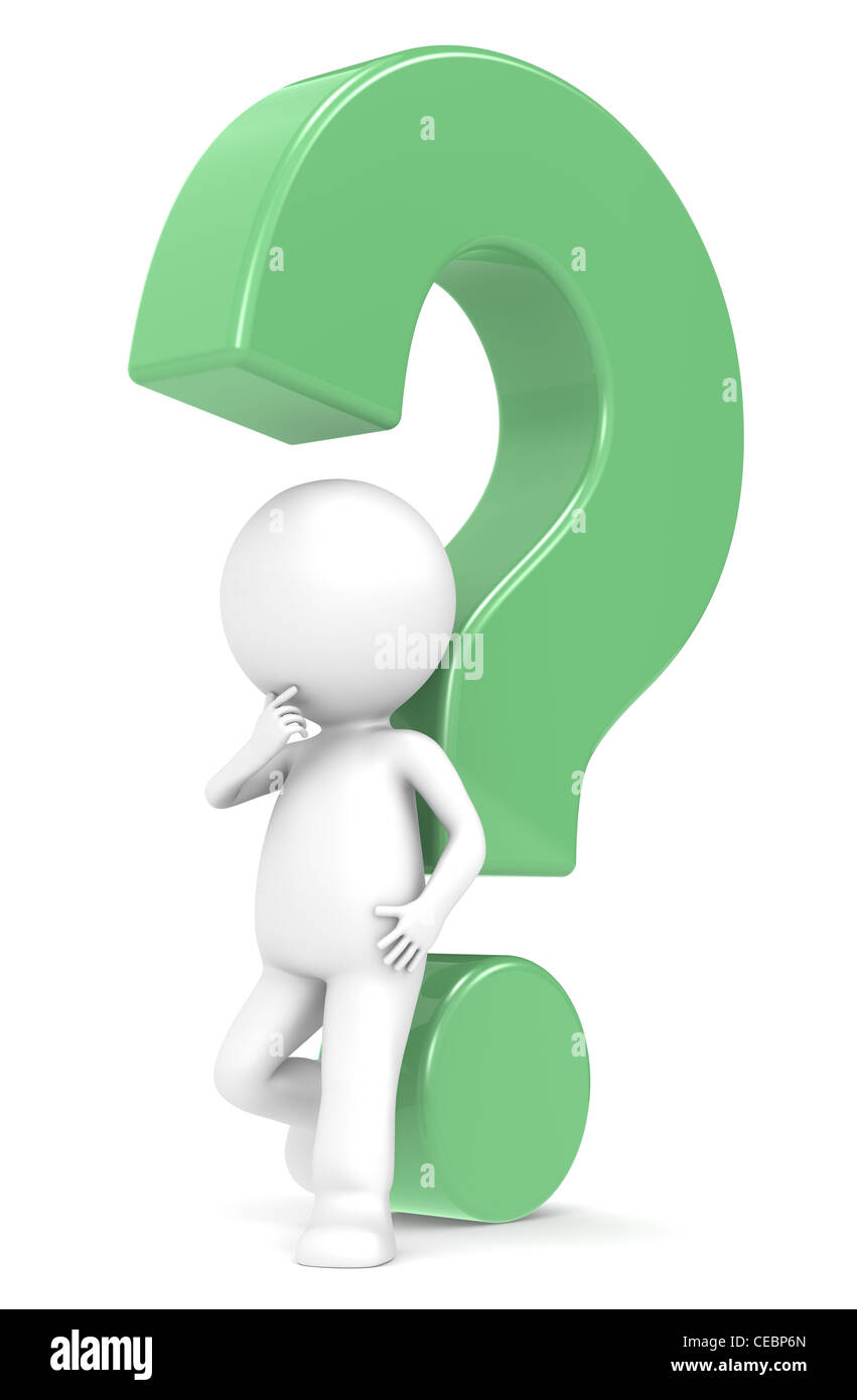 3d human character green question hi-res stock photography and images ...