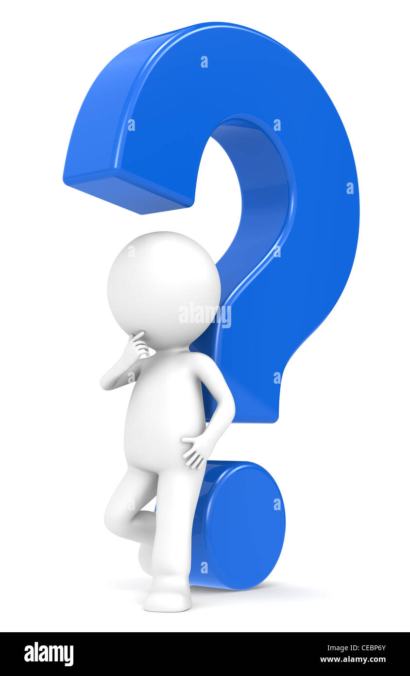 3d Blue Question Mark