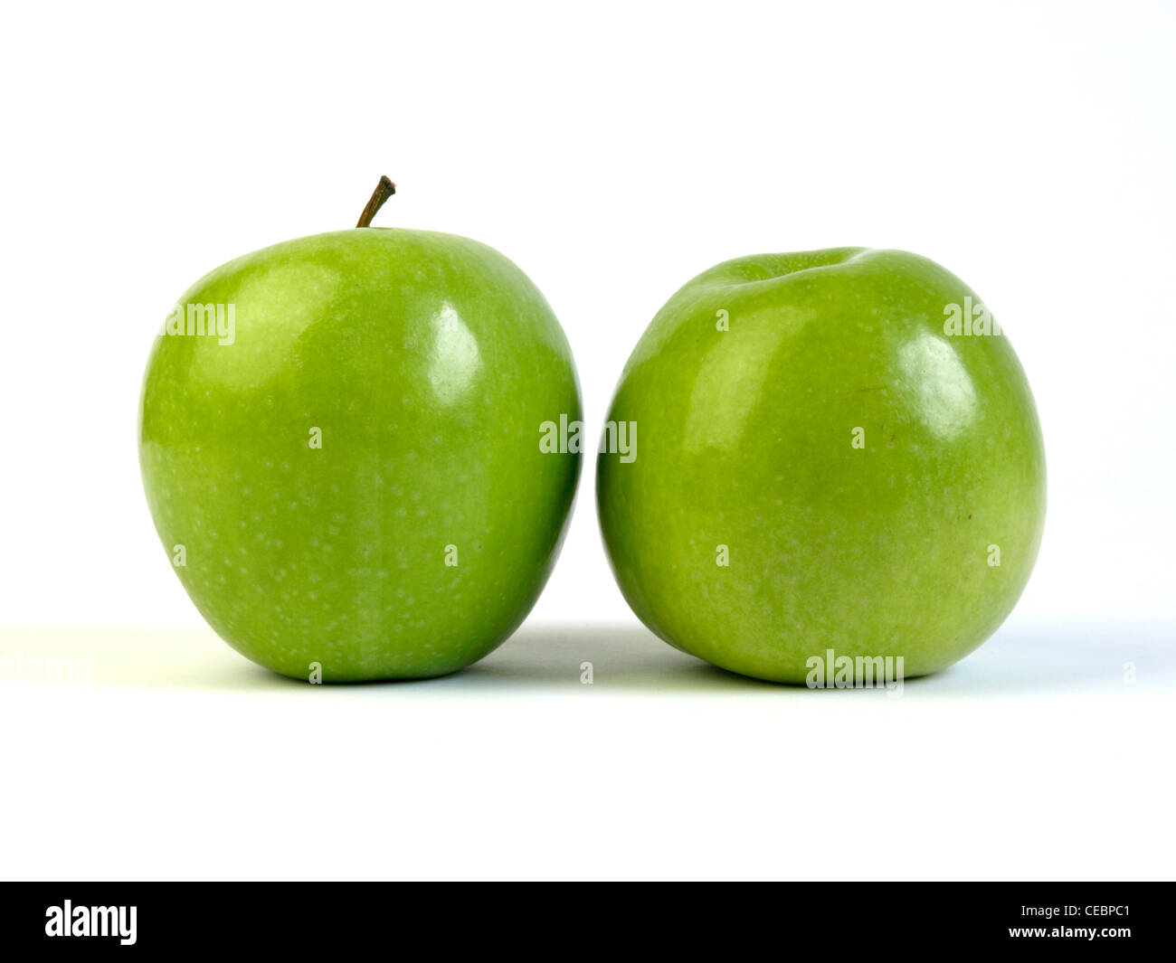 Two fresh apples on a white background Stock Photo - Alamy