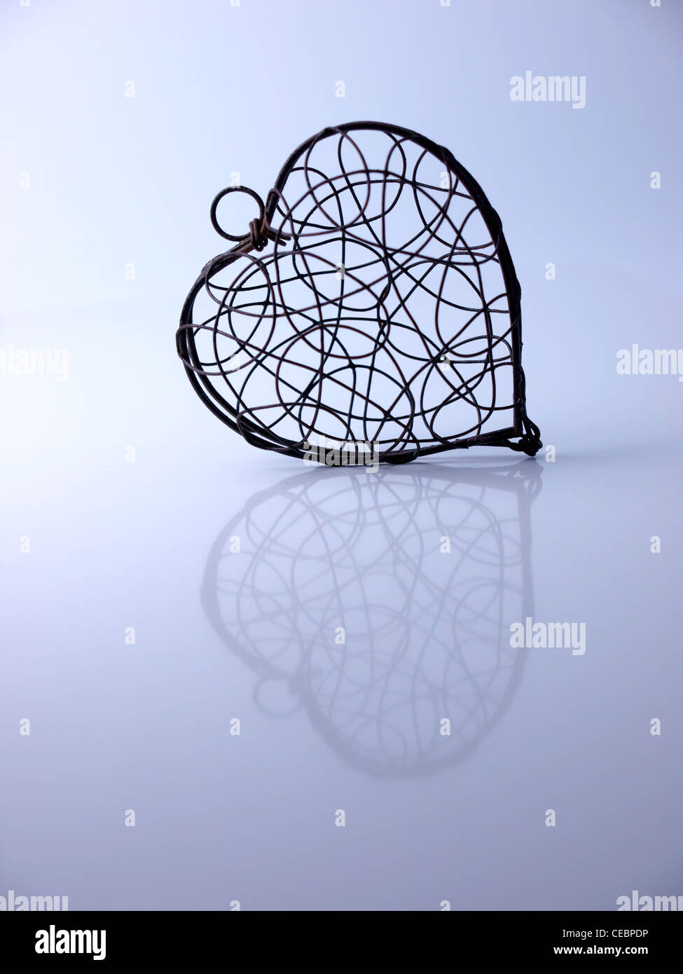 Heart with reflection Stock Photo - Alamy