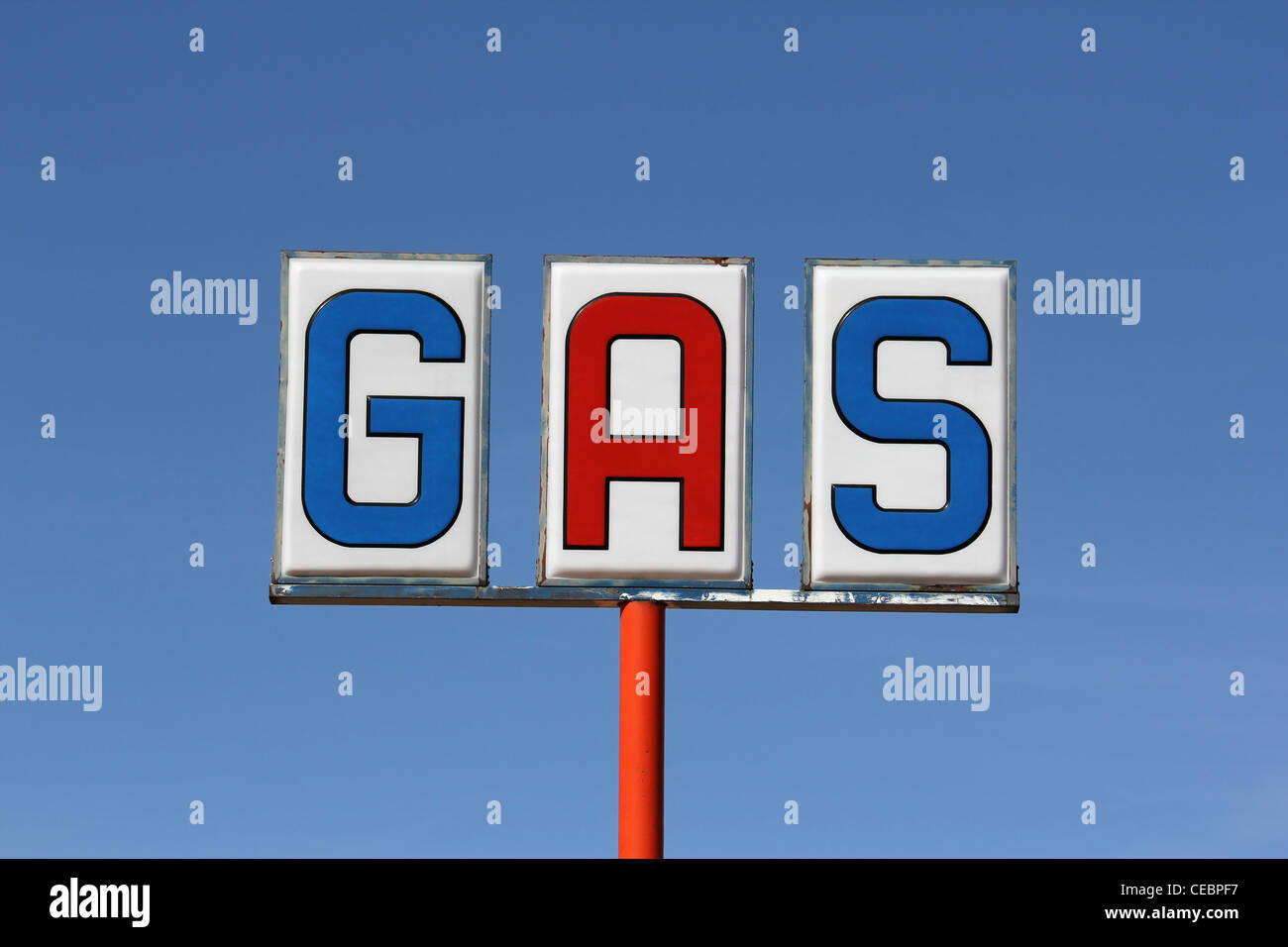 Vintage highway gas sign in the Mojave Desert Stock Photo - Alamy