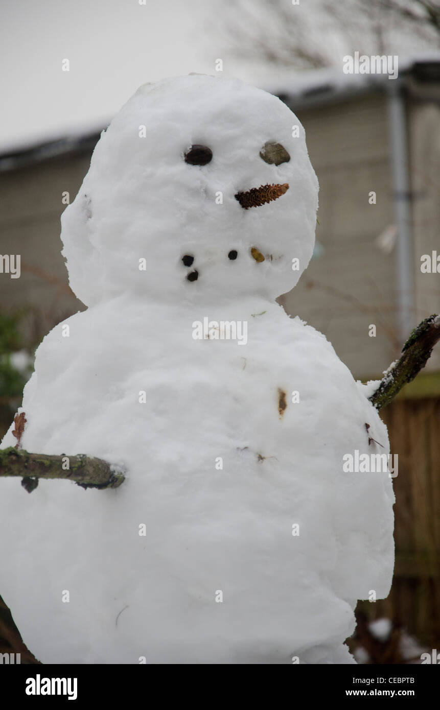 Snowman with stick arms hi-res stock photography and images - Alamy