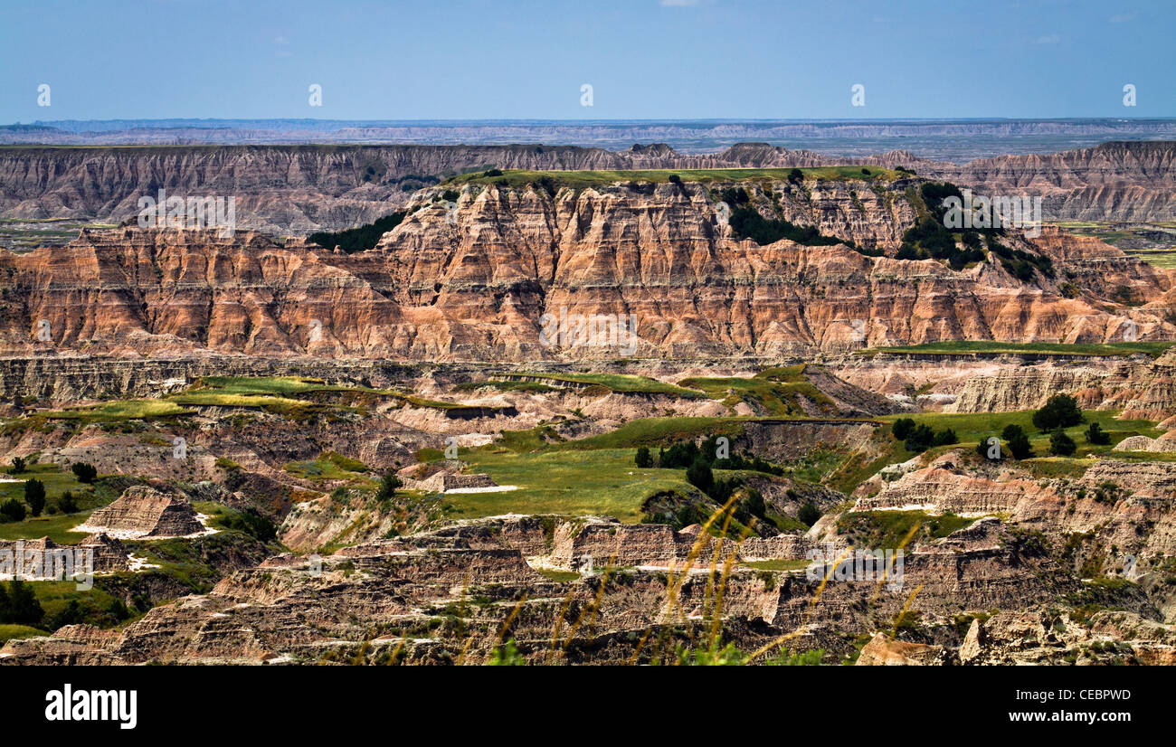 American Badlands rocky mountains National Park South Dakota in USA US ...