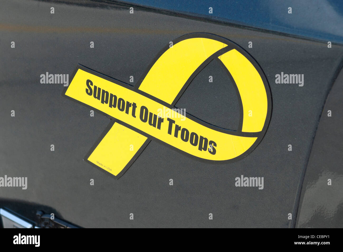 A 'Support Our Troops' sticker Stock Photo - Alamy