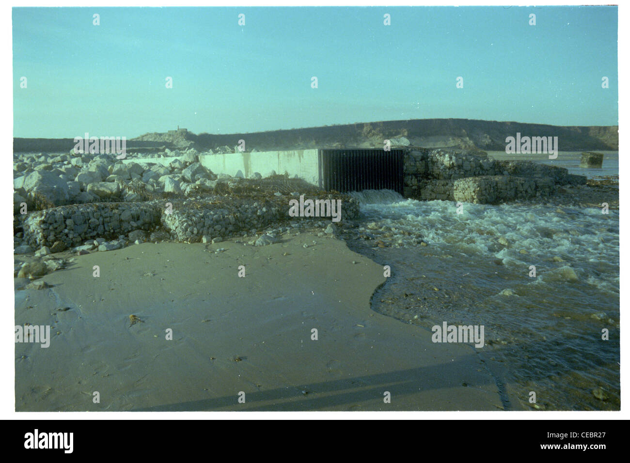 barmston sea end outfall structure shortly after construction showing ...