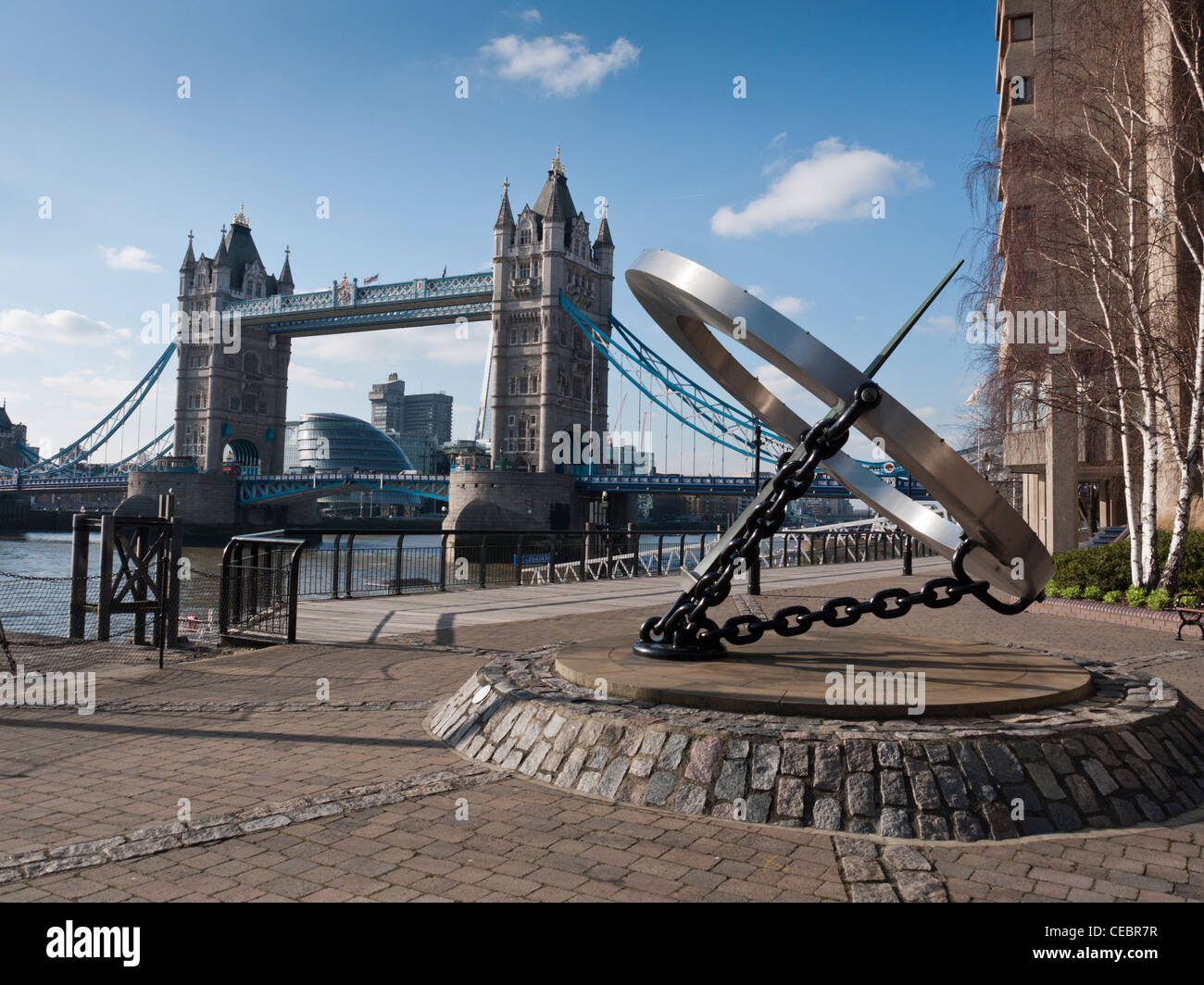 Tower Bridge, viewed from St Katherine Dock, London Stock Photo - Alamy