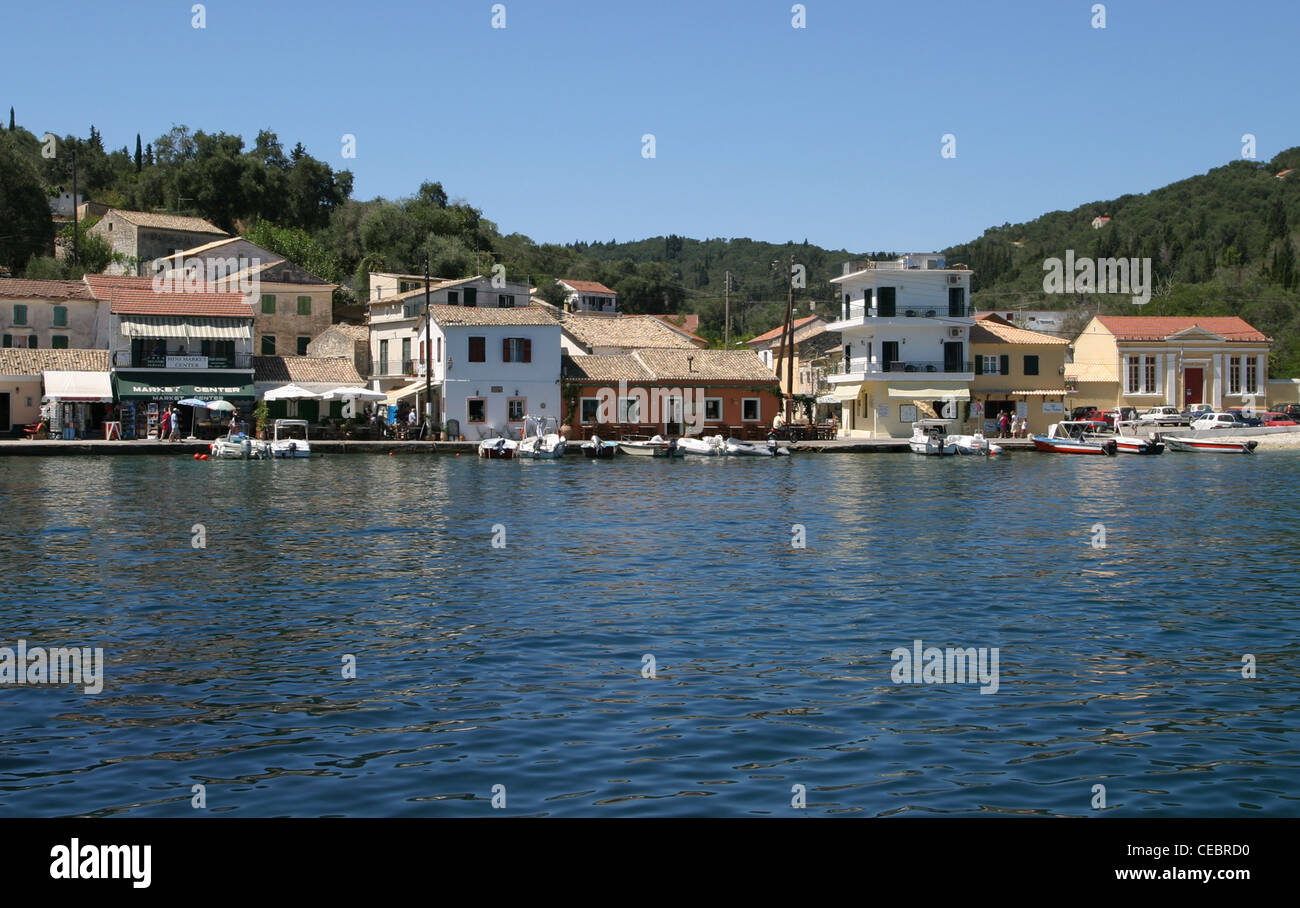 Loggos harbour on Paxos in the Greek Islands Stock Photo - Alamy