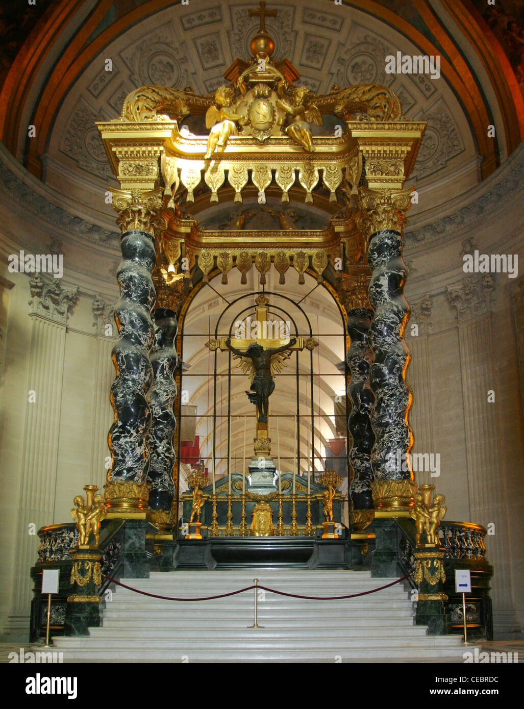 Altar in the chapel in Les Invalides, Paris Stock Photo - Alamy