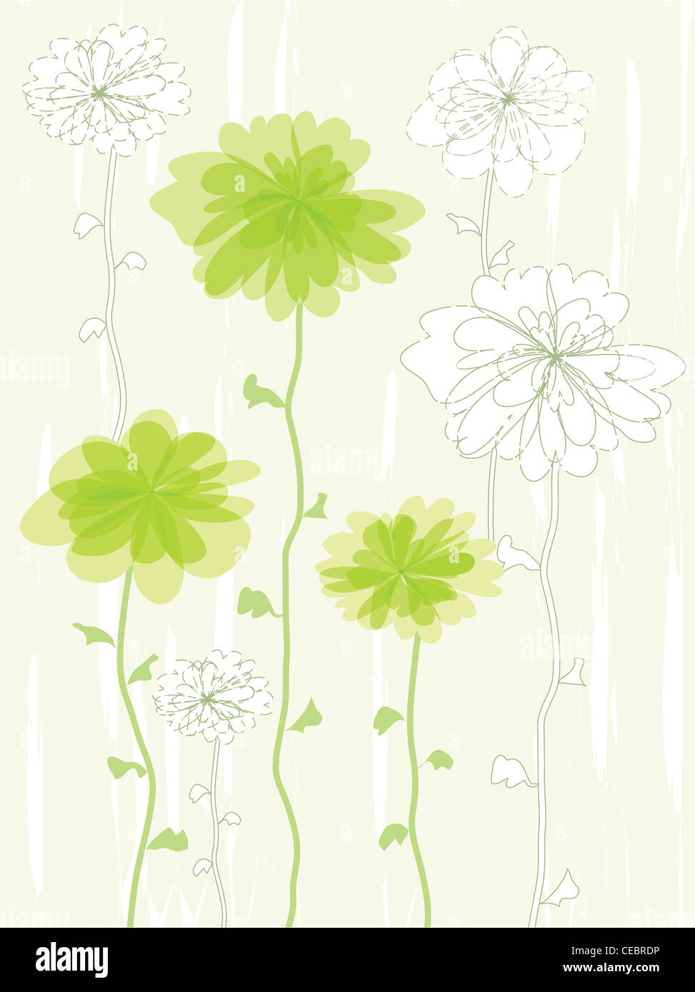 green flower abstract background illustration Stock Photo - Alamy