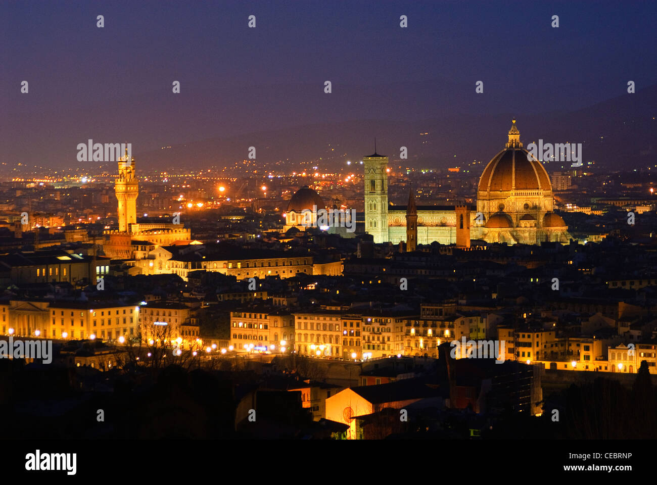 Florence, Italy at night Stock Photo - Alamy