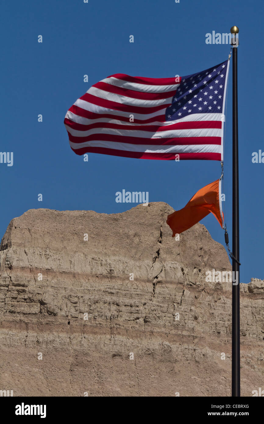 American Badlands rocky mountains National Park South Dakota USA with ...