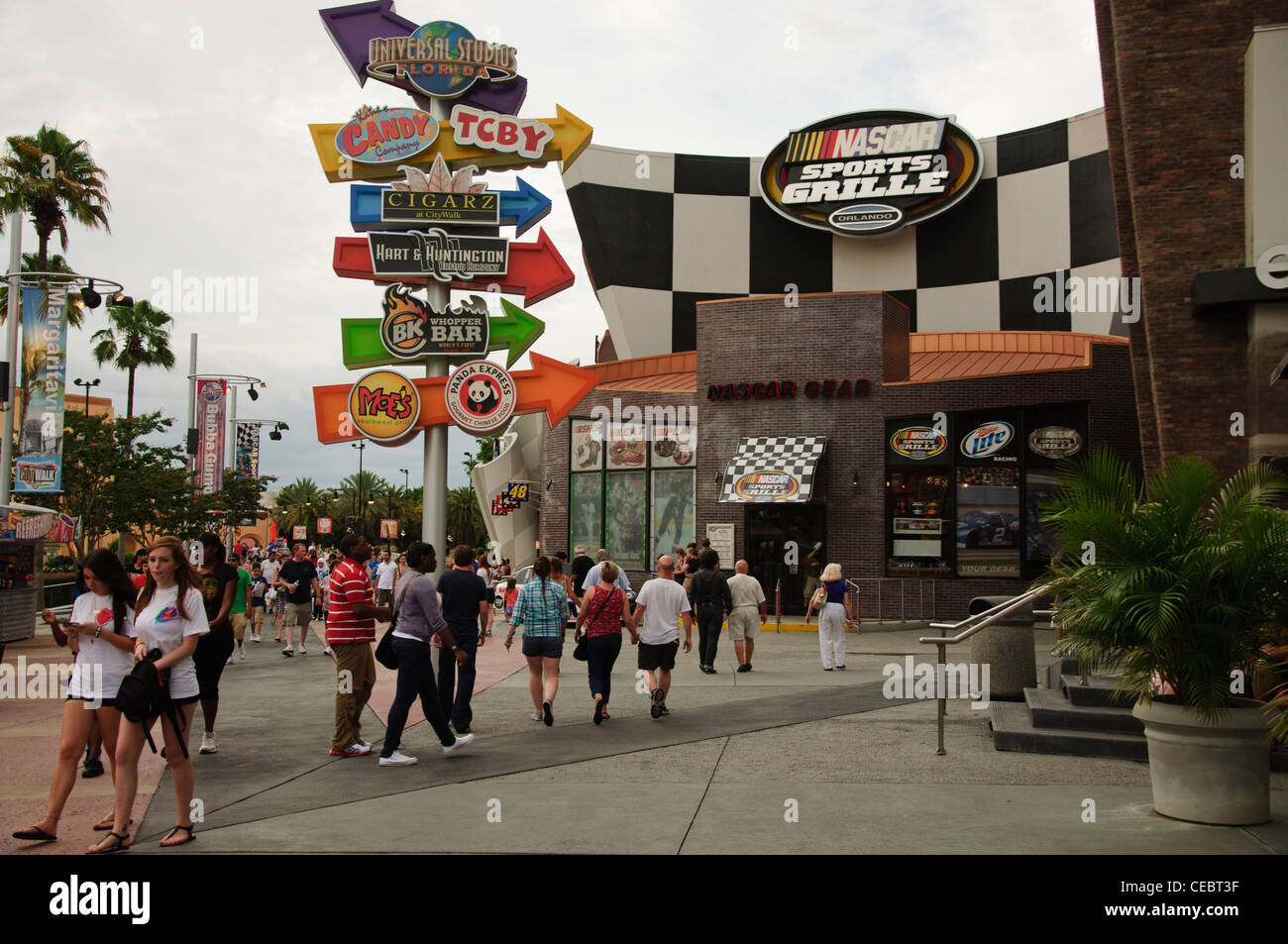 universal studios citywalk at night time evening Stock Photo - Alamy