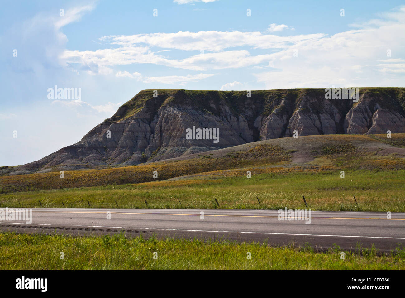 American rocky mountains Badlands National Park South Dakota in USA US ...
