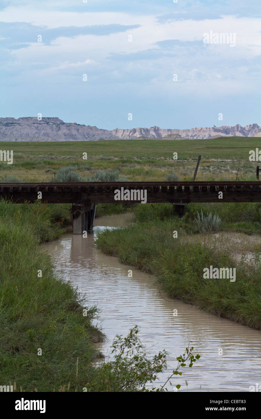 Badlands National Park South Dakota Summer in USA the abandoned railway line hi-res Stock Photo ...