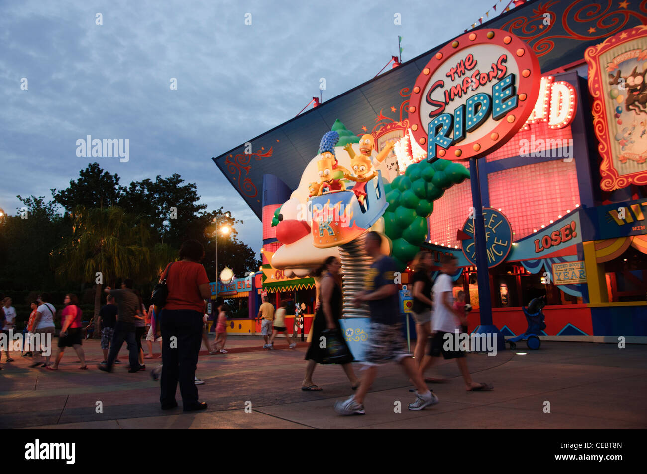 the simpsons ride krustyland in universal studios orlando florida Stock ...