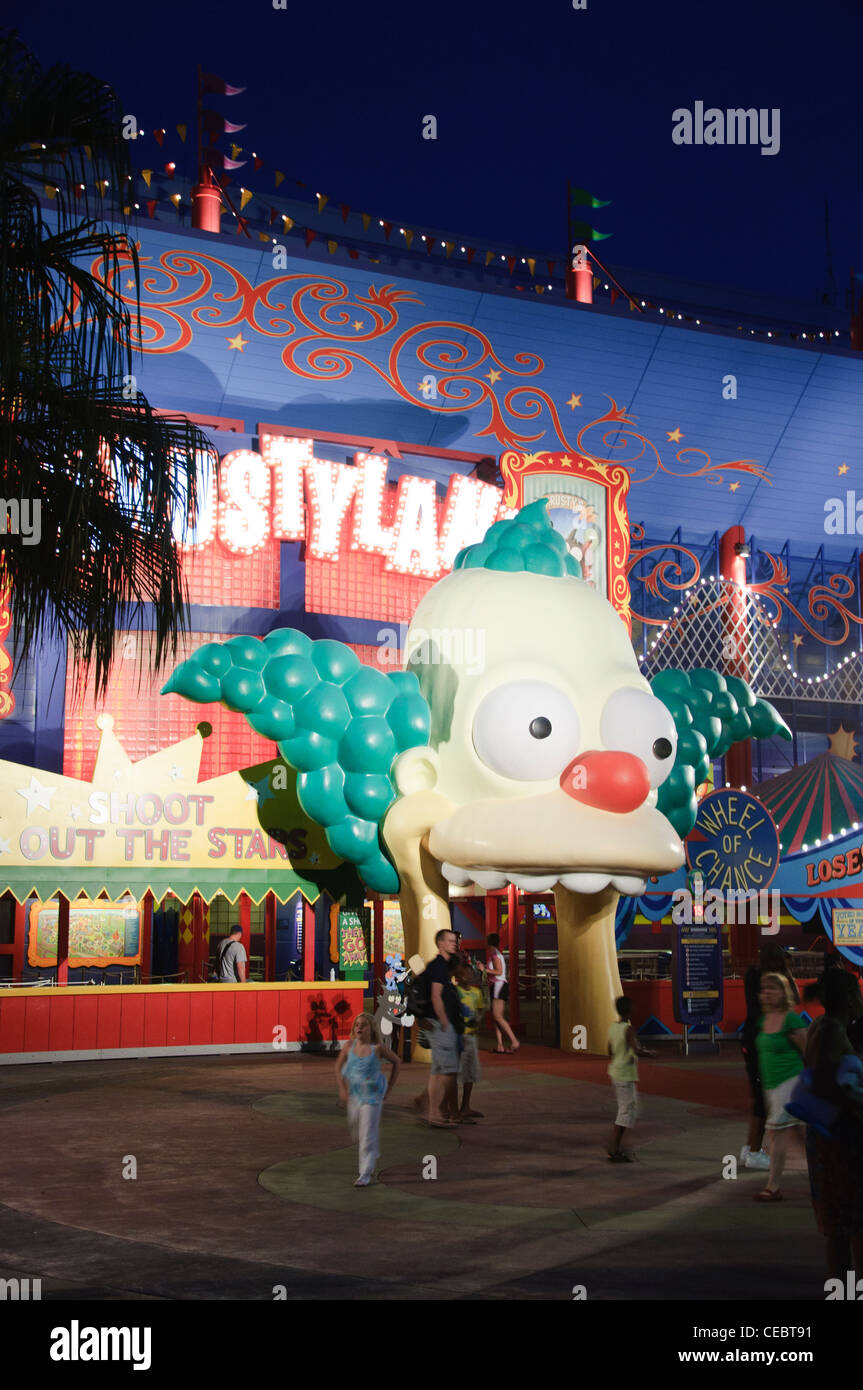 the simpsons ride krustyland in universal studios orlando florida Stock ...