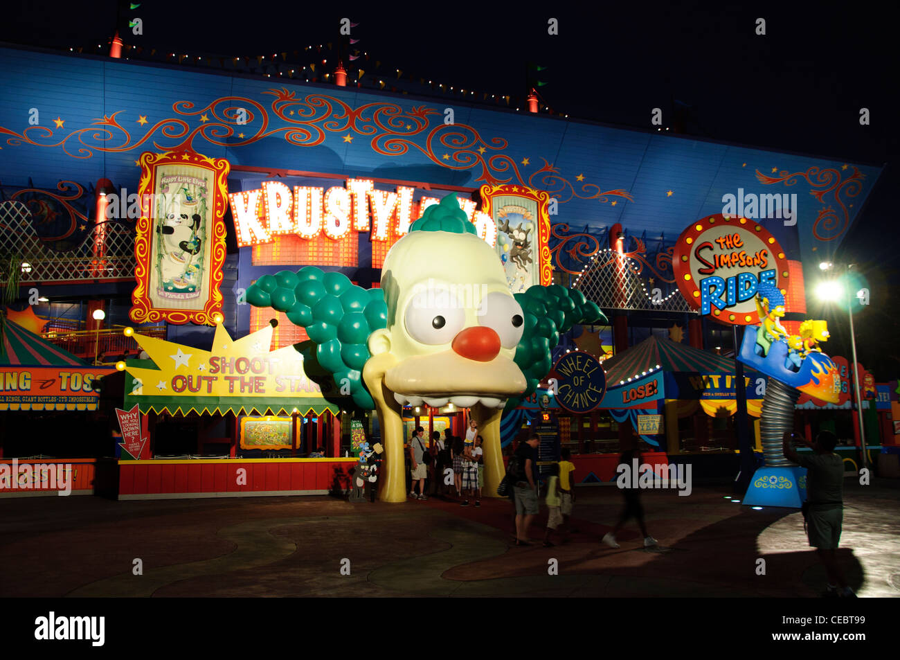 the simpsons ride krustyland in universal studios orlando florida Stock ...