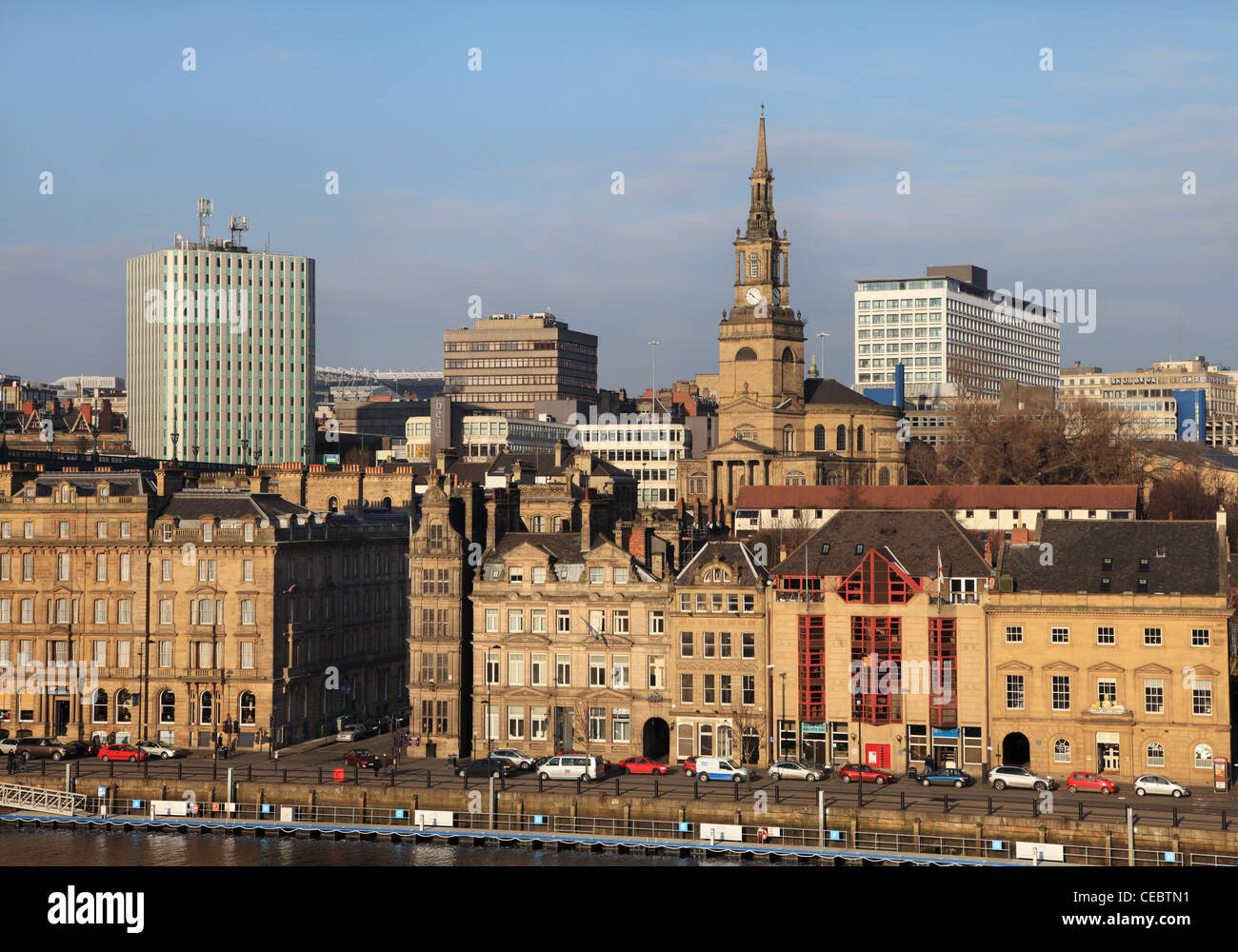 Newcastle quayside and cityscape north east England UK Stock Photo - Alamy
