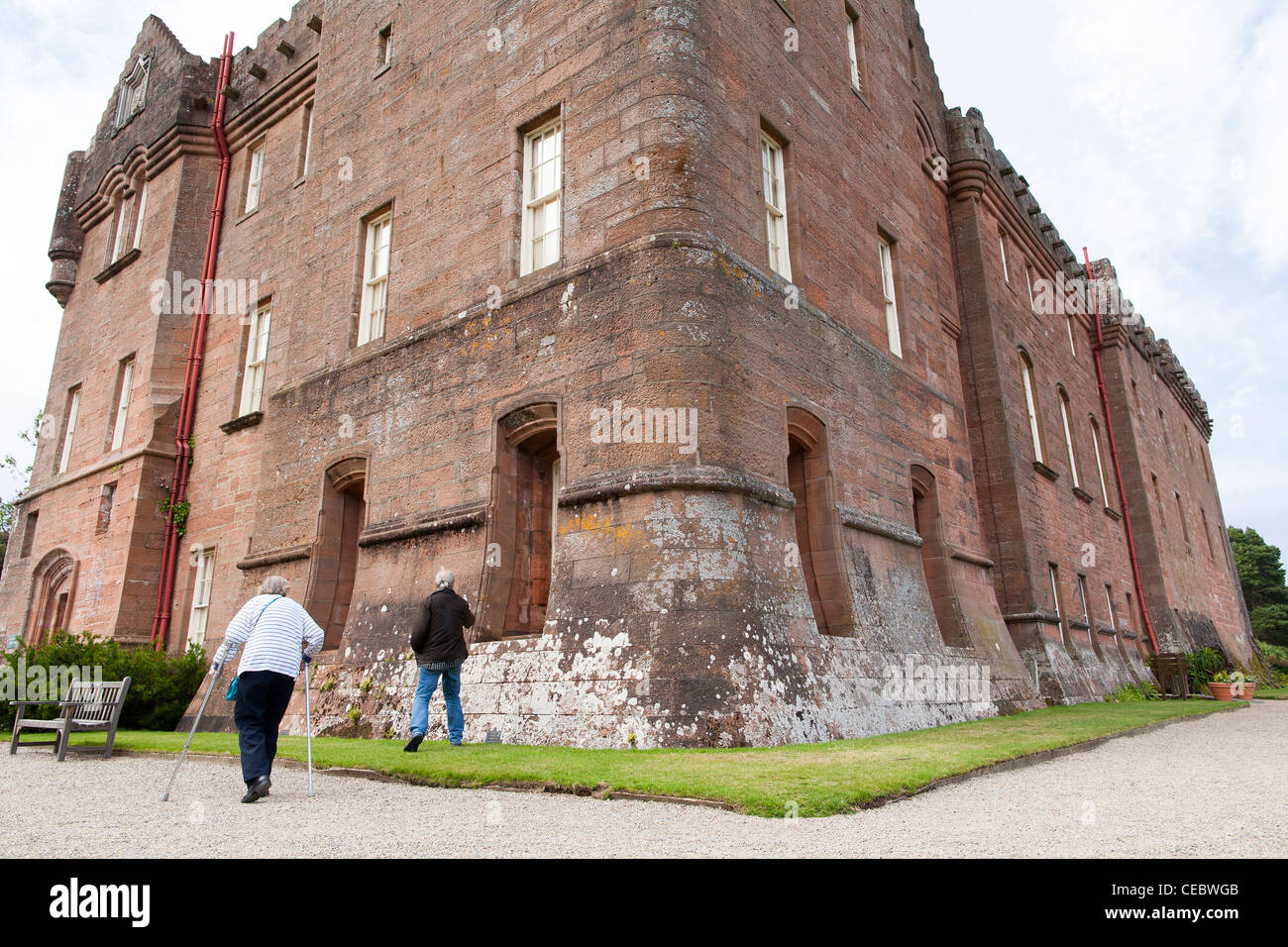 Brodick castle, a historic red sandstone property on the Isle of Arran ...