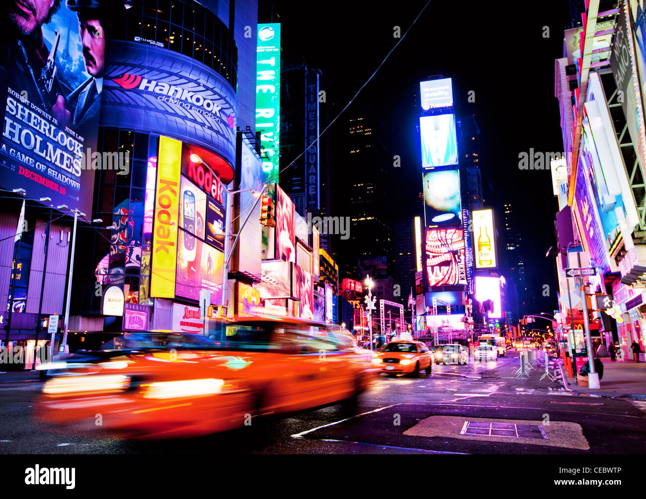 Times square busy night hi-res stock photography and images - Alamy