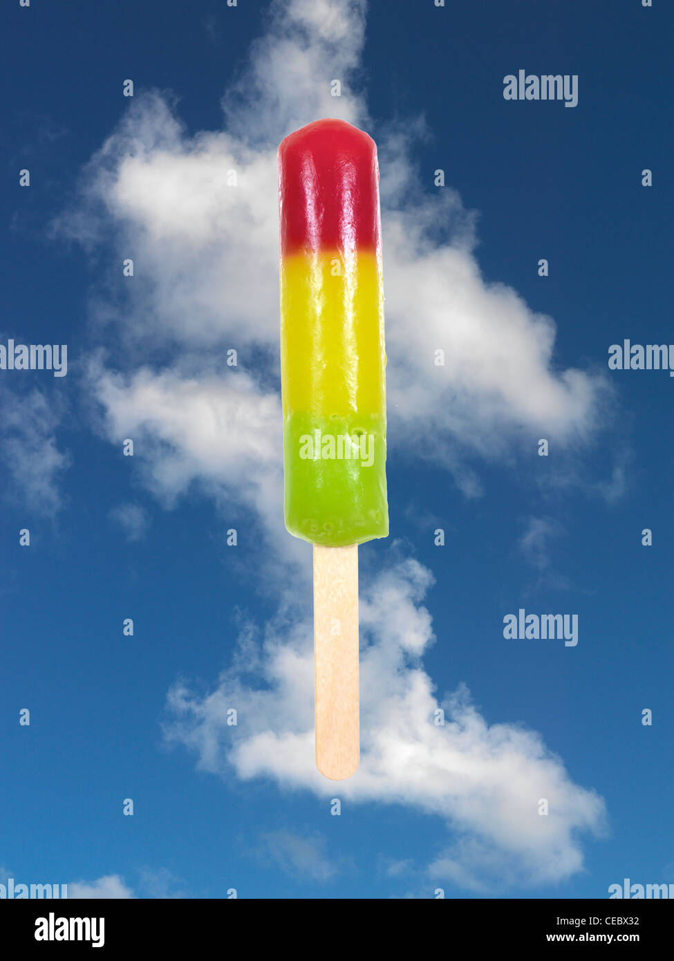 An icey pole isolated on a white background Stock Photo - Alamy