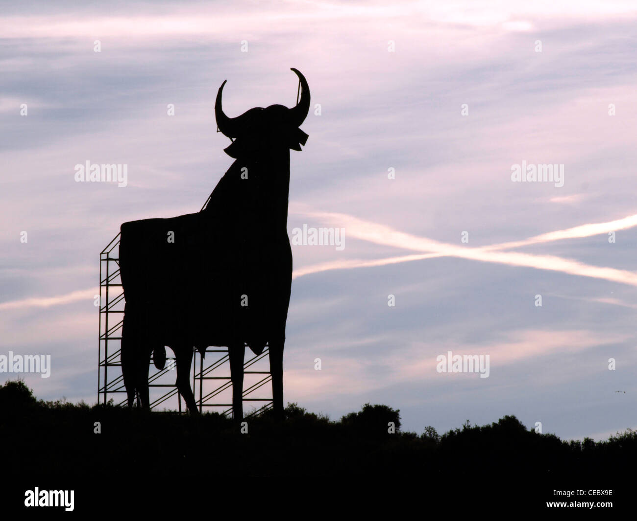 image of a black bull as a symbol of spain Stock Photo - Alamy