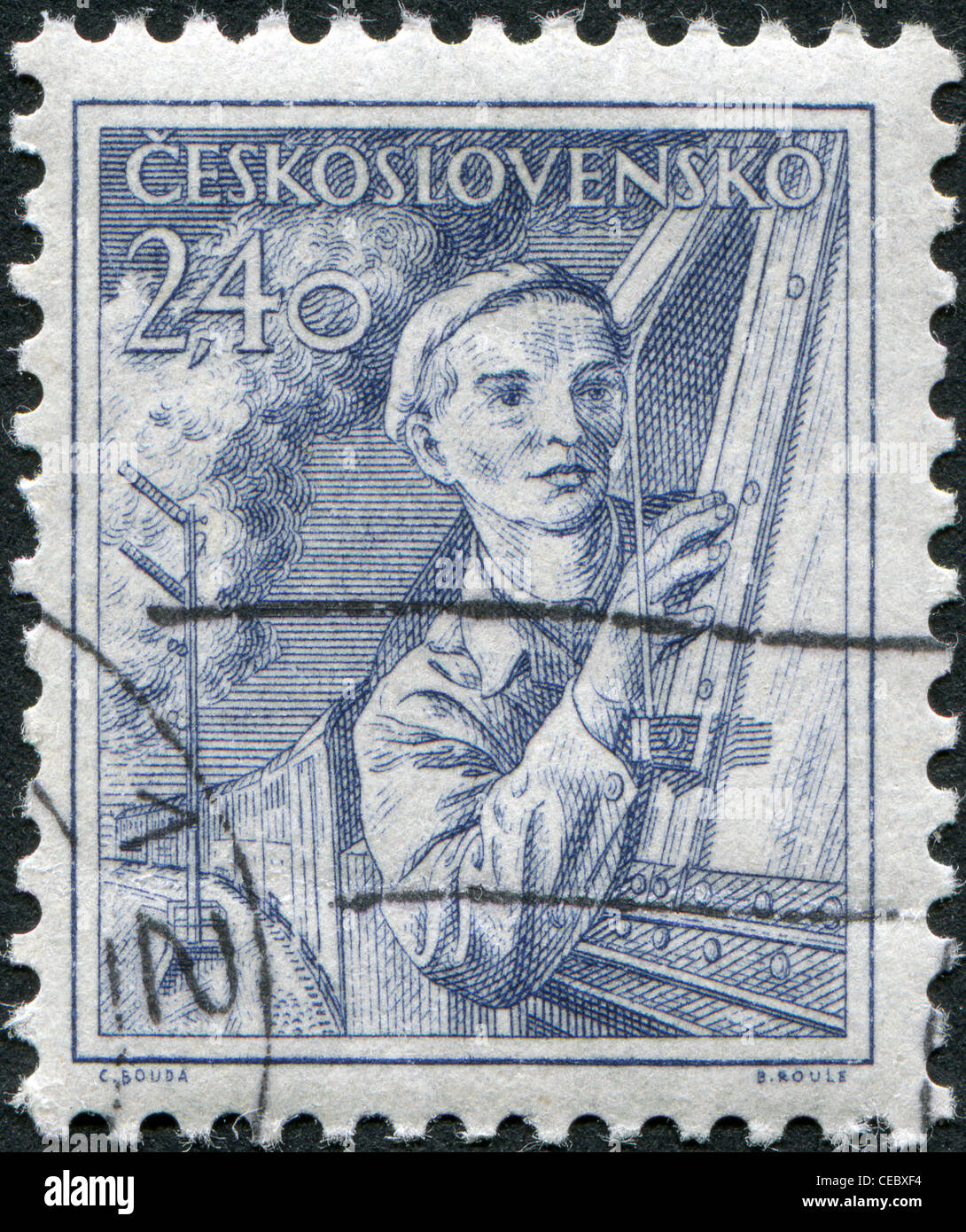 CZECHOSLOVAKIA - CIRCA 1954: A stamp printed in the Czechoslovakia ...