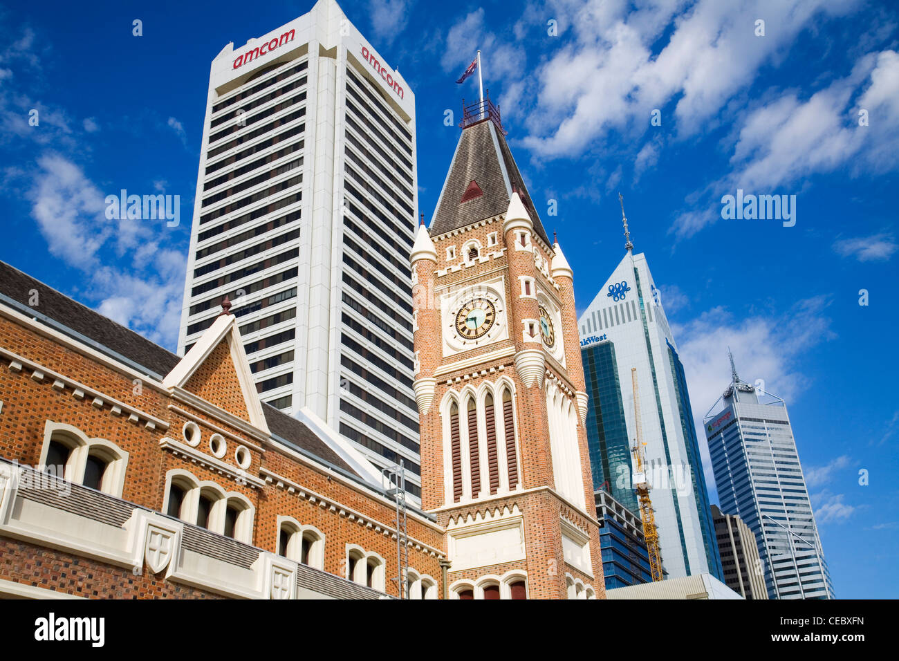 The historic Town Hall and modern architecture of Perth, Western ...
