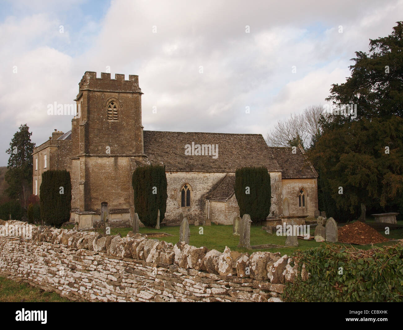 Daglingworth Holy Rood Church, Gloucestershire, Cotswolds Stock Photo ...