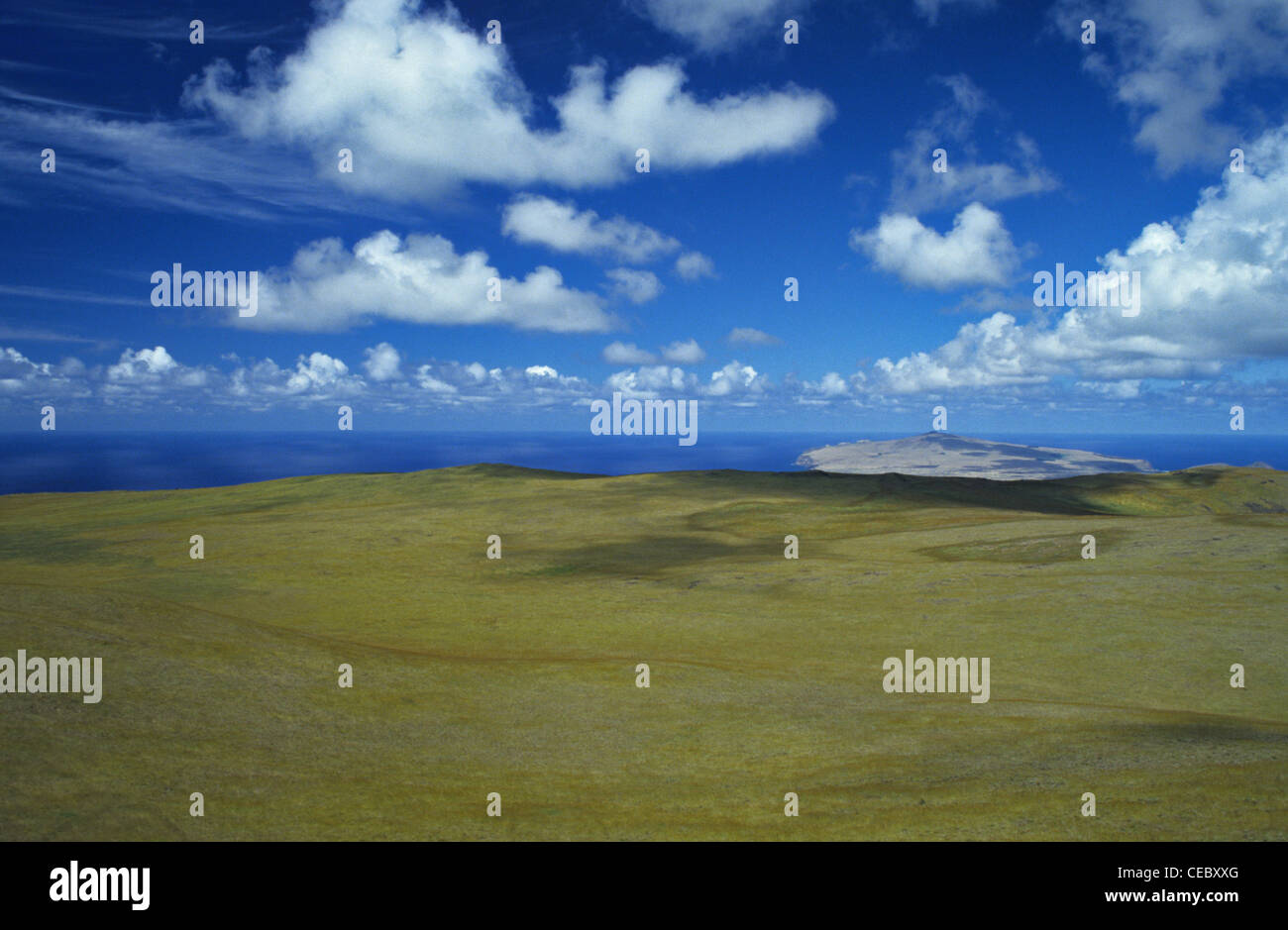 Landscape of Easter Island, Chile Stock Photo - Alamy